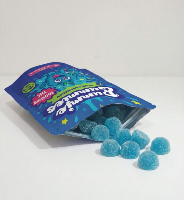Dummie Gummies - Blue Raspberry 1000mg THC Gummies - Naked Canada